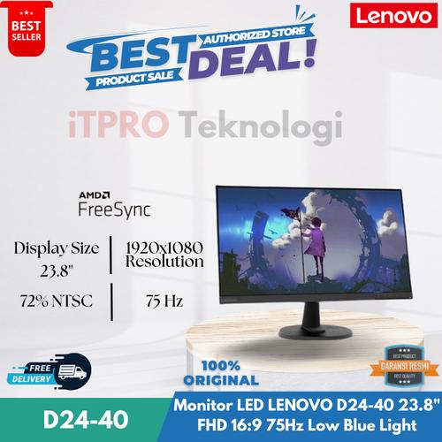 Jual Monitor LED LENOVO D24-40 23.8" FHD 16:9 75Hz Low Blue Light - Jakarta Pusat - ITPRO ...