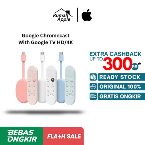 Jual Google Chromecast 4 Chrome Cast Gen 4 With Google TV 4K / HD ...