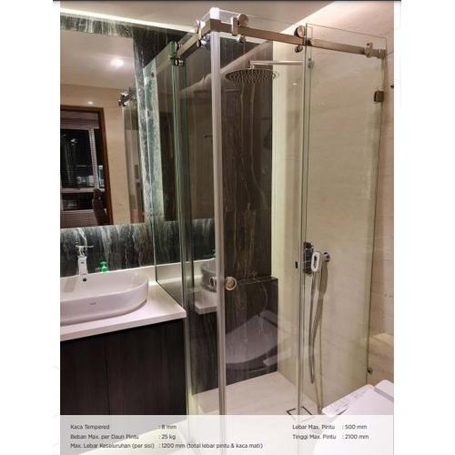Jual Set Hitam Doff Series Rel dan Accecories Pintu Kaca Shower Double ...