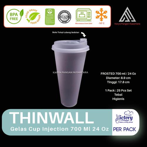 Jual THINWALL VICTORY GELAS CUP INJECTION 24 OZ 700 ML BOBA FROSTED ...