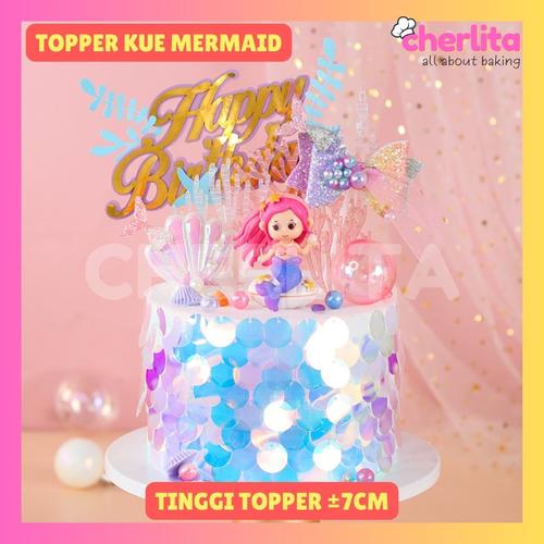 Jual Topper Cake Mermaid Putri Duyung Hiasan Kue Ulang Tahun Cantik ...