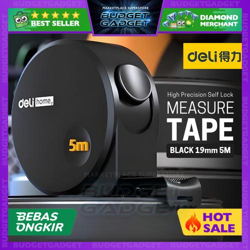 Jual Deli Home Meteran Roll 5M High Precision Tape Measure 19 mm ...