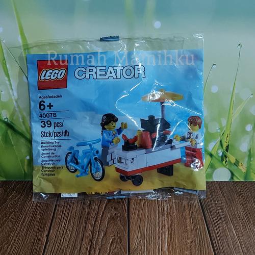 Jual Lego 40078 Creator Hotdog Stand Hot dog Cart Sepeda lego segel ori ...