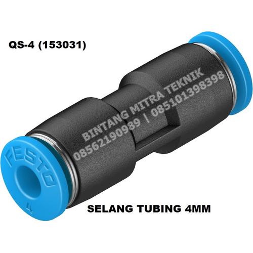 Jual PUSH IN CONNECTOR FESTO QS-4 Part No.153031 - Kota Bandung - BINTANG MITRA TEKNIK | Tokopedia
