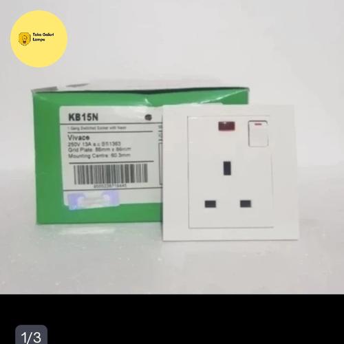 Jual STOP KONTAK AC SCHNEIDER VIVAC + SAKLAR INDIKATOR KB15N - Jakarta ...