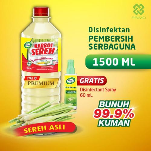 Jual PRIMO Karbol Sereh Premium Citronella Pembersih Lantai Disinfektan ...