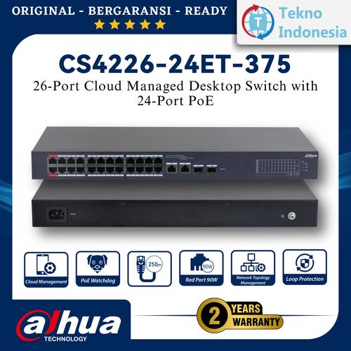 Jual Dahua CS4226-24ET-375 26Port Cloud Managed Desktop Switch with 24Port PoE Switch CCTV ...