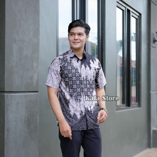 Promo TERBARU 2024 Kemeja Pria Batik Lengan Pendek Pria Size normal ...