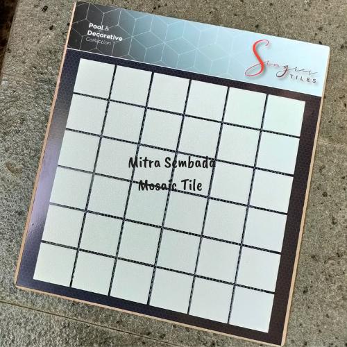 Jual Mosaic Anti Slip Lantai Kamar Mandi Putih Mosaic Singress Type ...