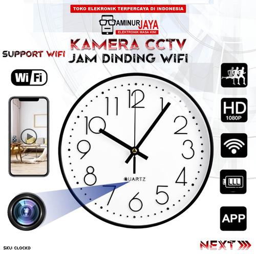 Promo Kamera CCTV Wifi Wall Clock Jam Dinding Camera Pengawas Hidden ...