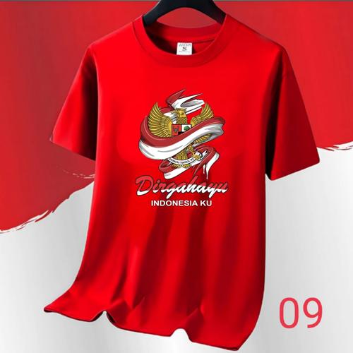 Jual Kaos 17 Agustus /Kaos Kemerdekaan Hut RI/ Terus Melaju Indonesia Maju - Merah 09, L ...