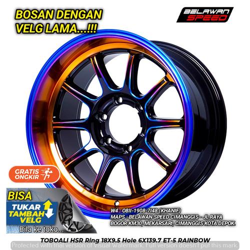 Jual VELG MOBIL RACING RING 18 HSR TOBOALI r18 UNTUK Ford Bronco Everest Endeavour Ford Ranger S ...