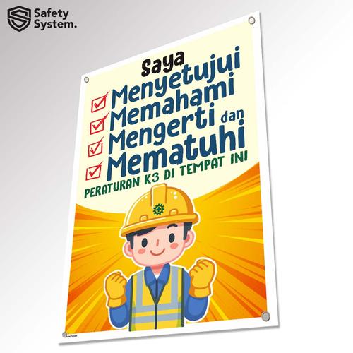 Jual Spanduk banner K3 safety induction induksi keselamatan kerja saya ...