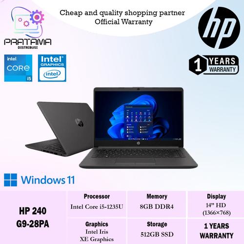 Jual HP 240 G9-28PA Intel Core i5-1235U 8GB 512GB SSD Win11 Home+OHS 2021 1 Years - Jakarta ...