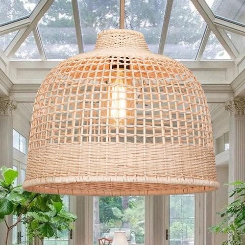 Jual Kap Lampu Gantung Rotan | Rattan Pendant Light | Lampu Rotan KL173 ...