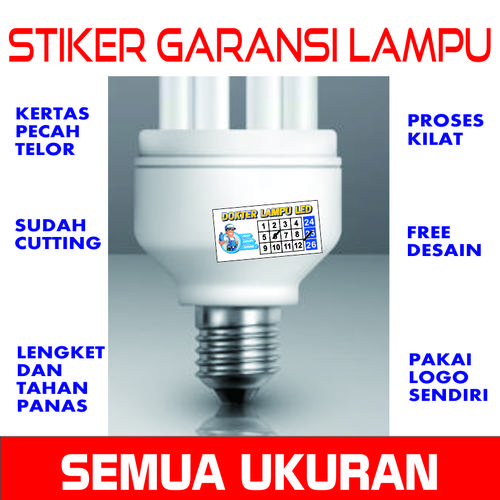Jual Stiker Segel Garansi Lampu - 1x1 - Kota Bekasi - Elektro Stiker ...