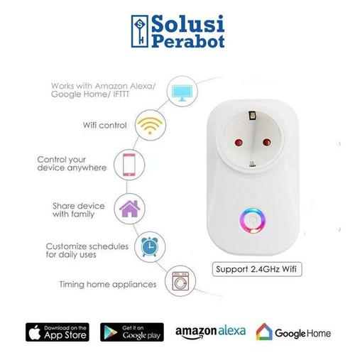 Jual Smart Plug WiFi SP / Stop Kontak Pintar Wireless / Socket Colokan ...