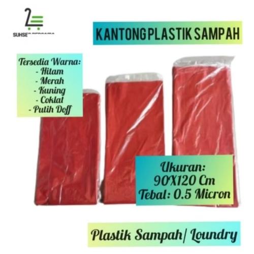 Jual Kantong plastik sampah Merah 90x120 cm (Tebal 05 micron ...