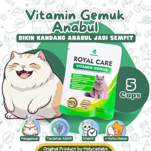 Jual Royal Care Sachet - Vitamin Penggemuk Kucing - Body Big Fat Cat ...