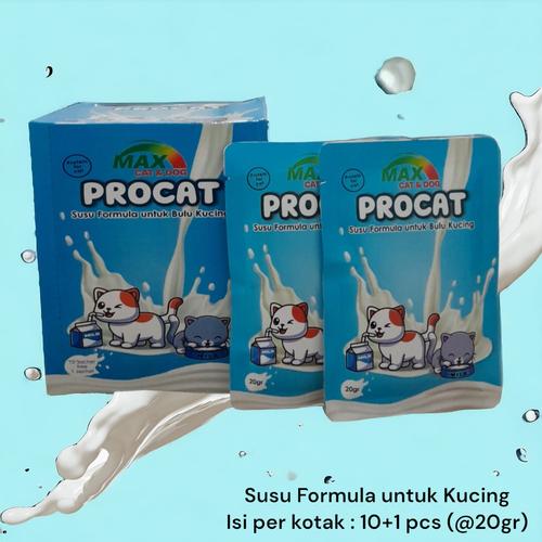 Jual Susu Procat 1 Box Isi 10 Sachet Free 1 Sachet Susu Kucing Kitten ...