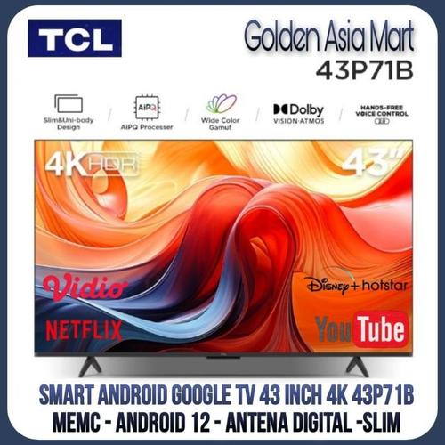 Jual Smart Android Google TV TCL 43 Inch 4K Frameless 43a50 - MEDAN ...