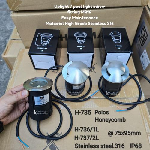 Jual Uplight mr16 / pool lamp mr16 / lampu tangga lampu kolam mr16 12v ...