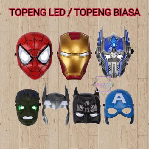 Jual Prima Topeng Led Menyala Superhero Spiderman Ironman Hulk Batman ...