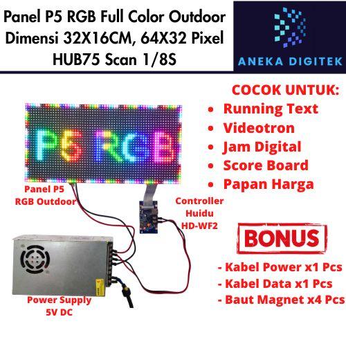 Jual Panel Module Modul LED P5 Running Text SMD RGB Full Color Outdoor ...