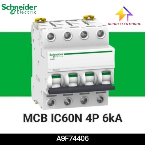 Jual MCB IC60N 6A A9F74406 4P 6kA C6 4PHASE 6000A SCHNEIDER ORIGINAL - Jakarta Pusat - DIRGA ...