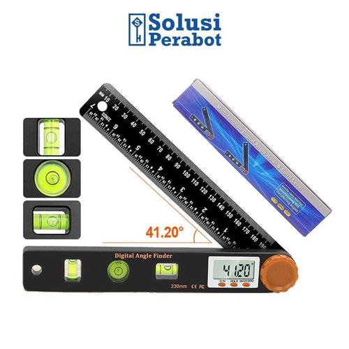 Jual Pengukur Siku Digital 19cm 4 in 1 AH13 SP / Penggaris Sudut Derajat Waterpass / Angle Ruler ...