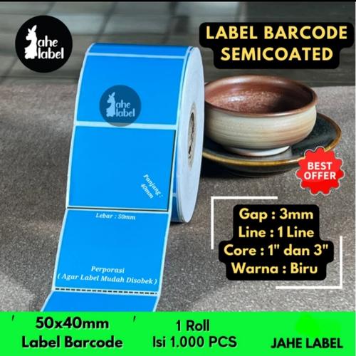 Jual LABEL STIKER SEMICOTED 50X40 MM LABEL BARCODE SEMICOATED 5X4 CM ...