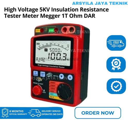 Jual High Voltage 5KV Insulation Resistance Tester Meter Megger 1T Ohm ...