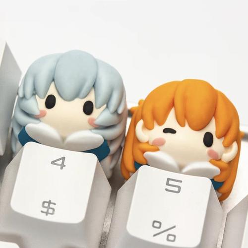 Jual Keycaps Anime Evangelion - Asuka Langley & Rei Ayanami Mechanical ...