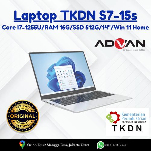 Jual Laptop Advan TKDN S7-15S Intel Core i7 Gen 12th (i7-1255U/RAM 16Gb ...