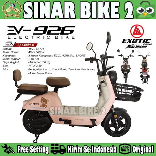 Jual Sepeda Listrik EXOTIC EV-926 Electric Bike 500 Watt TERBARU - Pink - Kab. Tangerang - Sinar ...