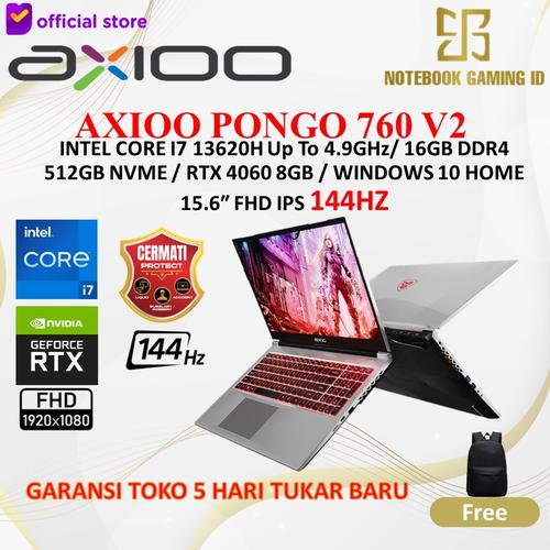 Promo Axioo Pongo 760 V2 i7 13620H 16GB 512GB Ssd RTX 4060 FHD IPS ...