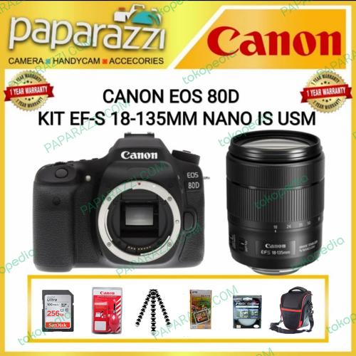 Jual CANON EOS 80D KIT 18-135 MM NANO IS USM/KAMERA CANON 80D KIT 18 ...
