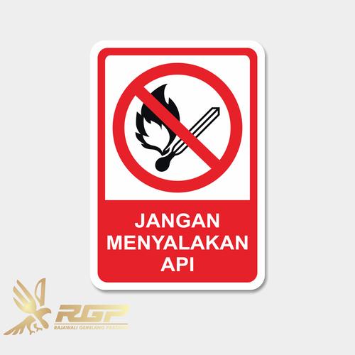 Jual Rambu Dilarang Menyalakan Api 35cm x 50cm Alumunium - Paku Rivet ...