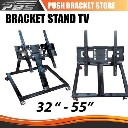 Jual bracket braket tv standing lantai untuk ukuran 32 40 43 49 50 55 ...