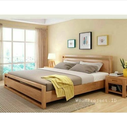 Jual Dipan Minimalis Kayu Jati 160x200 cm Ambalan Full block kayu jati ...