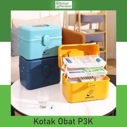 Jual Kotak Obat P3K / First Aid Medicine Box Tempat Penyimpanan / Tool ...