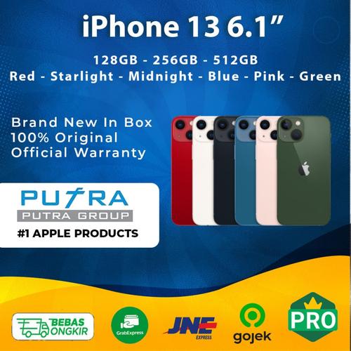 Promo (RESMI) iPhone 13 128GB 256GB 512GB Starlight Midnight Pink Blue ...