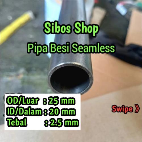 Jual Pipa Besi Seamless Od 24mm Id 20mm Tebal 2mm Panjang 20cm - 40cm ...