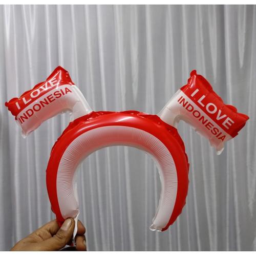 Jual Balon Foil Bando Merah Putih I Love Indonesia Dengan Bendera ...