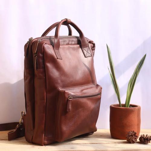 Promo CR-166 ~ Tas Kerja Ransel Kulit Sapi Aikori Natural Leather ...
