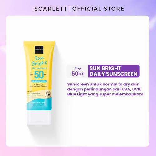Jual Scarlett Whitening Sunscreen Sun Bright Daily SPF 50 PA ...
