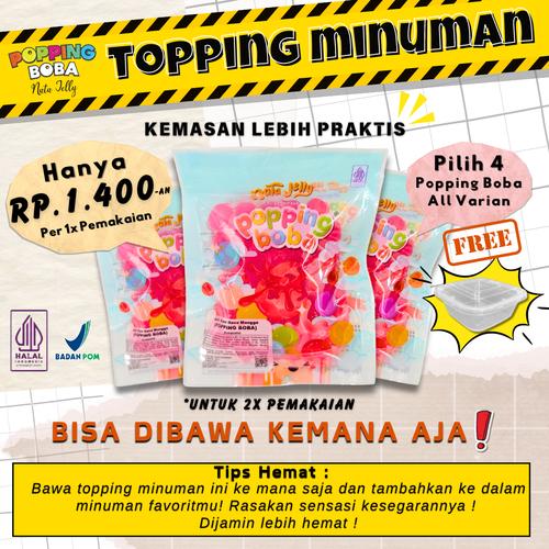 Promo Popping Boba Nata Jelly - Popping Boba Meletus Rasa Stroberi 30 ...