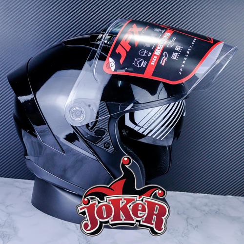 Jual JPX HELM NOVA X V2 SOLID | BLACK METALIC | NOVA-X DOUBLE VISOR ...