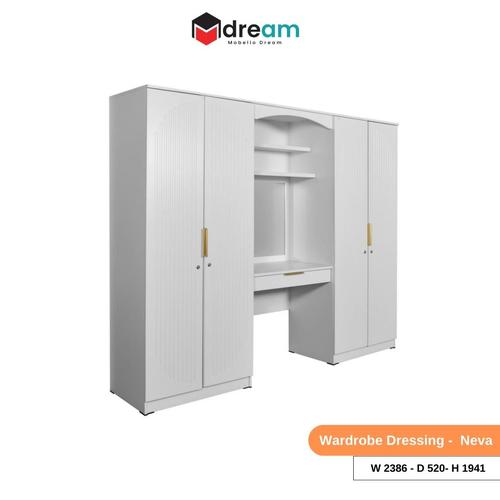 Jual Wardrobe Dressing Lemari Pakaian dan Meja Rias Cermin Set ...