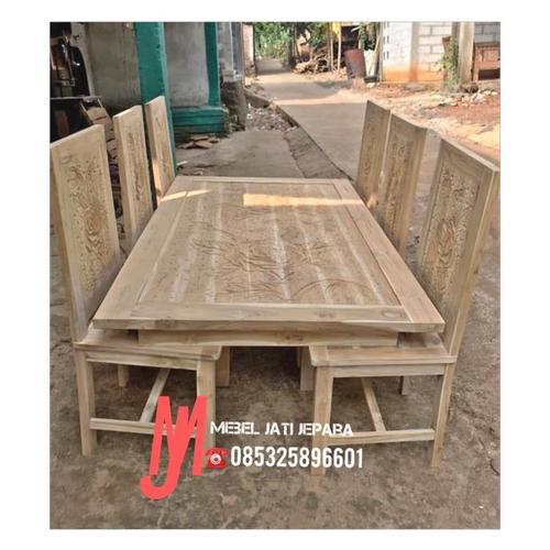 Jual meja makan minimalis kayu jati 6 kursi - MENTAHAN - Kota Bogor ...